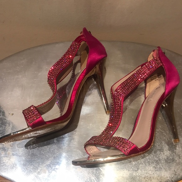 Shoes | Stunning Hot Pink Crystal Heels | Poshmark
